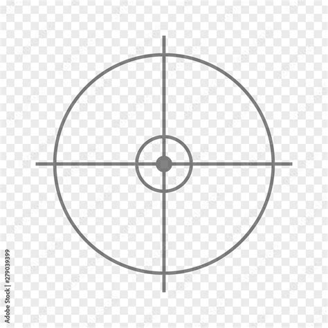Sniper Rifle Aim Isolated On Transparent Background Crosshair Target Choose Destination Icon