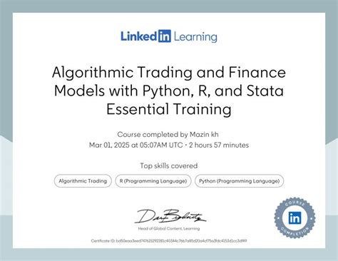 algorithmictrading quantfinance python r finance trading… mazin kh