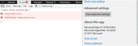 Javascript Edge Evalwindowlocalstorage Stack Overflow