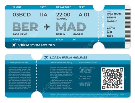 현실적인 탑승권 비행기 티켓 프로토 타입 템플릿 Psd 다운로드 디자인 자료 다운로드