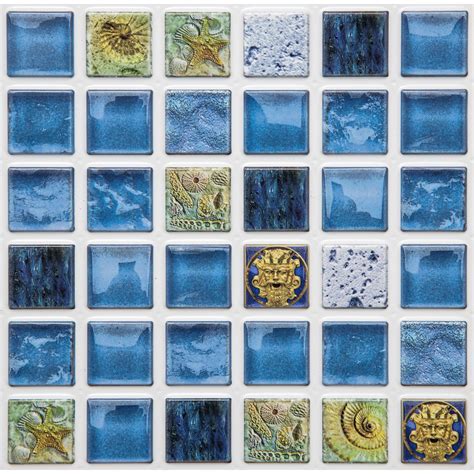 Panou Decorativ Din Pvc Mosaic Atlantis 046 Mp Aspect Mozaic