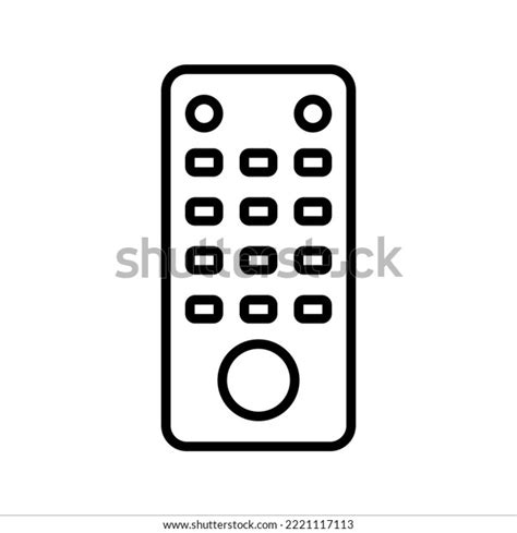Remote Icon Thin Linear Remote Outline Stock Vector Royalty Free 2221117113 Shutterstock