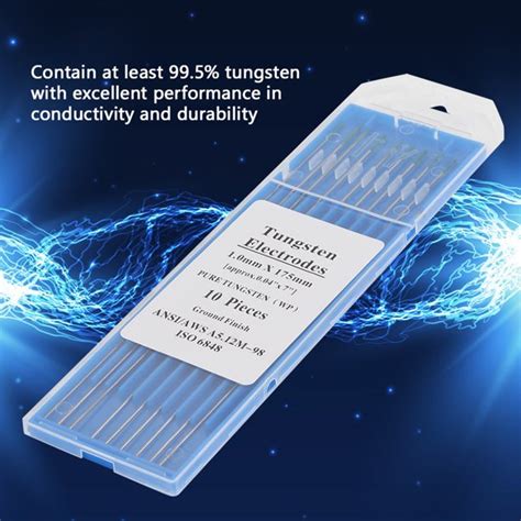 Tig Electrode 10pcs Pure Tungsten Electrodes Pure Tungsten Electrode Tig Tungsten Electrode