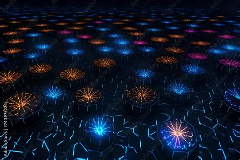 Robotic Swarm Coordination An Hd Snapshot Capturing The Synchronized Movement Of Ai Driven