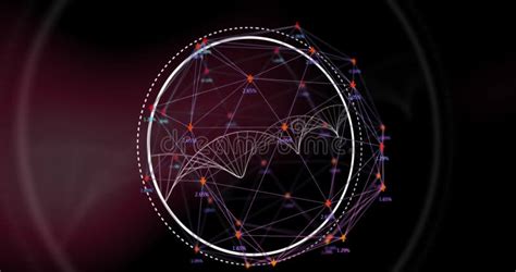 Digital Image Of Dna Structure Spinning Against Globe Of Network Of Connections Stock