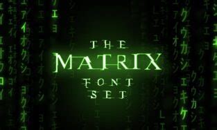 Matrix Font Set Polar Vectors