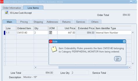 Oracle Order Management Item Orderability Rule In R Oracle Apps