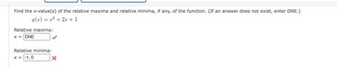 solved find the x value s of the relative maxima and