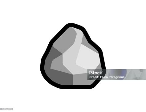 흰색 배경에 바위 벡터 아이콘입니다 바위 이모티콘 그림입니다 고립된 바위 돌 벡터 이모티콘 돌 건축자재에 대한 스톡 벡터 아트 및 기타 이미지 Istock
