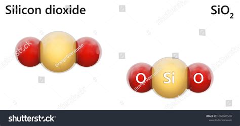 Silicon Dioxidemolecular Formula Sio2 O2si Oxide Stock Illustration