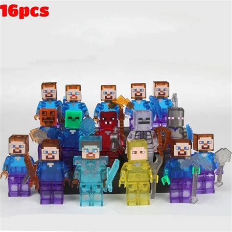 Мультяшные игры Minecrafts Building Block персонажи Стива фигурки сборка строительных игрушек