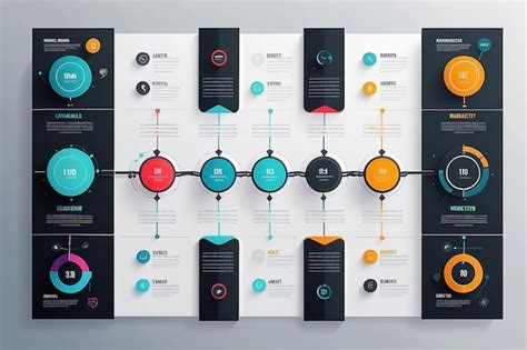 Premium Photo Business Data Visualization Timeline Infographic Icons Designed For Abstract