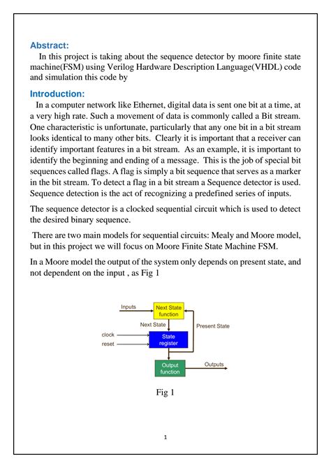 SOLUTION Moore Fsm Sequence Detector Studypool