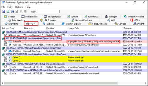 Autorun Startup Registry Keys Windows Privilege Escalation