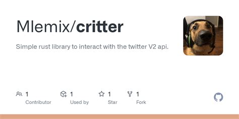 github mlemix critter simple rust library to interact with the