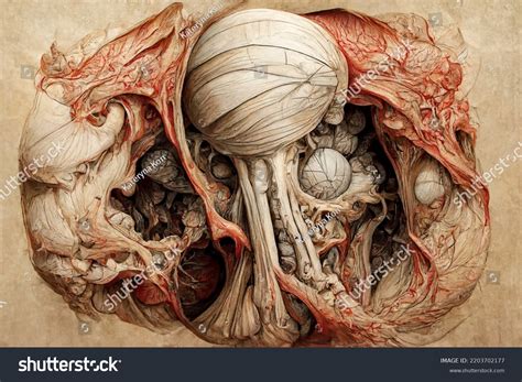 Dermoid Cyst Teratoma Tumor That Contains Stock Illustration 2203702177