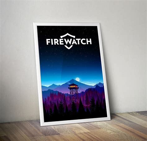 Firewatch Poster Firewatch Wall Art Print Indie Game Gaming Decor