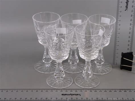 Lot Waterford Crystal Lismore Pattern 5 Liqueur Glasses