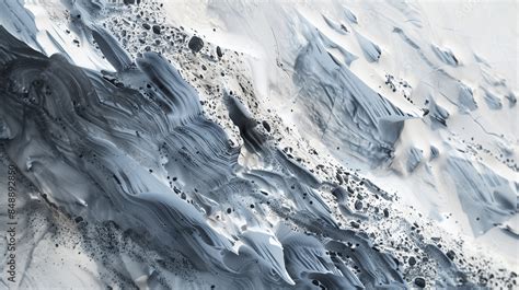 The Close Up View Shows The Details Of The Ice Formations And Their