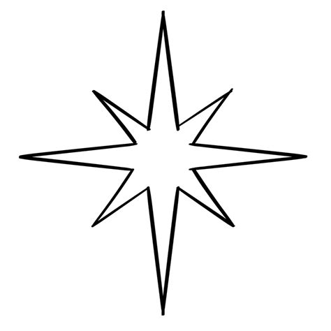 Bethlehem Star 💫 Colouring Page Star Of Bethlehem Drawing North Star