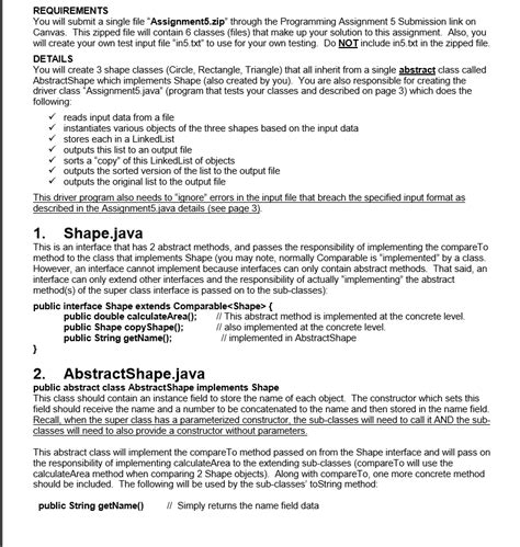 Solved Requirements You Will Submit A Single File