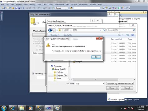 Sql Server Cant Access Mdf File Of Database Permission Issue