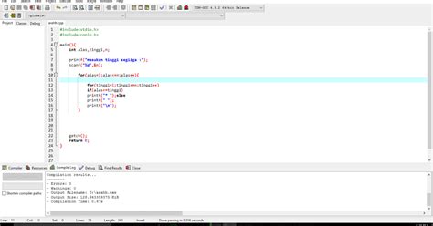 Cara Membuat Pola Segitiga Sama Kaki Di Program C Satblog
