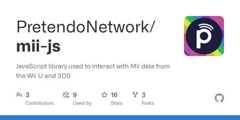 GitHub PretendoNetwork Mii Js JavaScript Library Used To Interact With Mii Data From The Wii