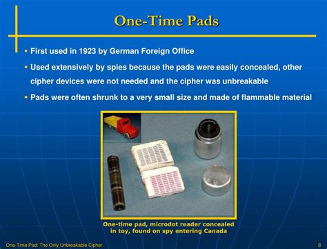 Ppt One Time Pad The Only Unbreakable Cipher Powerpoint Presentation Id5584392