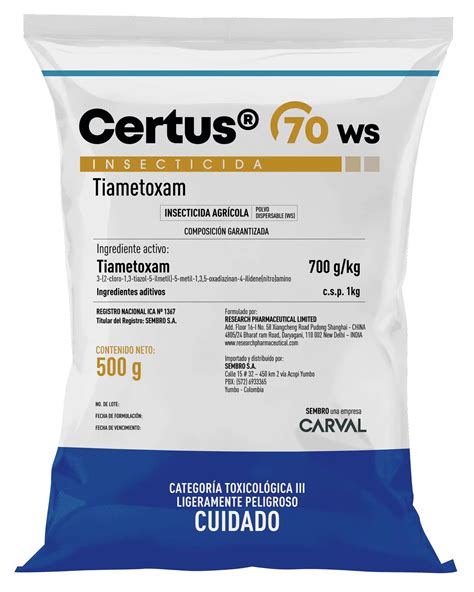 Insecticida Certus 70 Ws 500g Control Eficaz De Plagas Croper