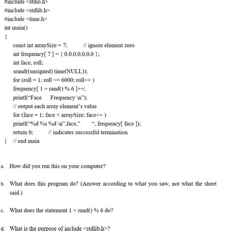 Solved How Did You Run This On Your Computer B What Does Chegg
