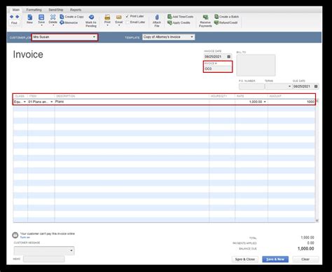 1 Quickbooks Invoice Templates — Method