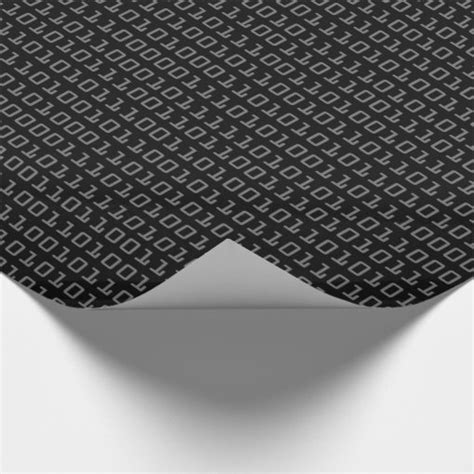 fun and cool computer binary code pattern wrapping paper zazzle