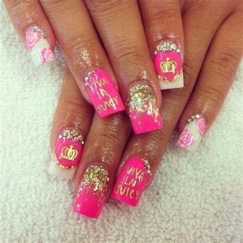 Juicy Couture Nails Couture Nails Cute Acrylic Nails Nails