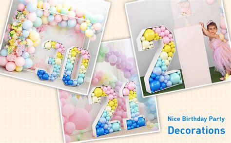 Dagelar Large Marquee Number Balloons Mosaic Numbers For