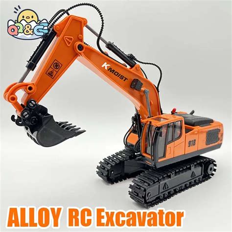 Kmoist Rc 굴삭기 덤퍼 자동차 24g 원격 제어 엔지니어링 차량 크롤러 트럭 불도저 남자 아이 장난감 선물