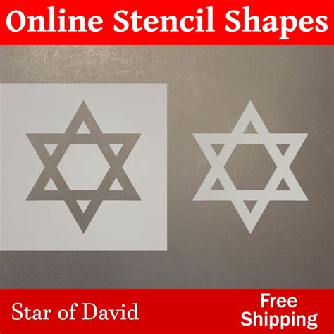 Reusable Star Of David Mylar Stencil Plastic Art Template Etsy