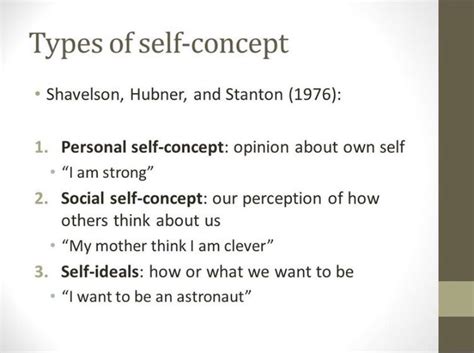 Self Concept Examples