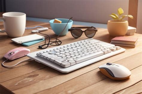 Premium Photo Flat Lay Top View Office Desk Working Space With Keyboard And Smartphone Watch