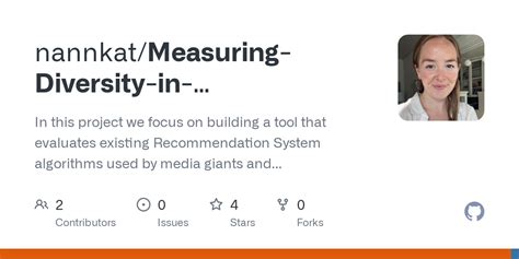 github nannkat measuring diversity in recommendation systems in this