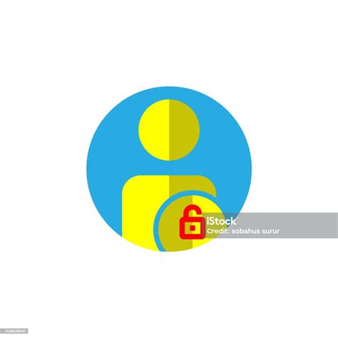 잠금 해제가 있는 사용자 플랫 아이콘입니다 편집 가능한 스트로크 간단한 일러스트 모바일 개념과 웹 디자인 디자인 템플릿 벡터 0