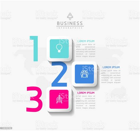 벡터 비즈니스 프리젠 테이션 연결 단계 인포 그래픽 템플릿 3에 대한 스톡 벡터 아트 및 기타 이미지 3 개념 개발
