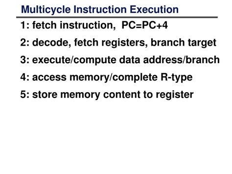 Ppt Datapath And Control Multicycle Implementation Powerpoint