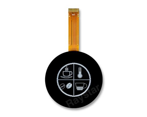 Round Oled Display Module With Touch Screen Rex128128d Ctp Raystar