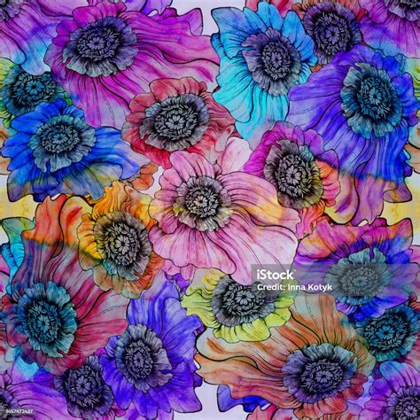 원활한 패턴입니다 양귀비 꽃입니다 수채화의 배경에 장식 구성입니다 꽃 모티프 원활한 패턴입니다 인쇄물 간판 품목 웹 사이트 지도 포스터 엽서 포장을 사용하십시오 0명에 대한