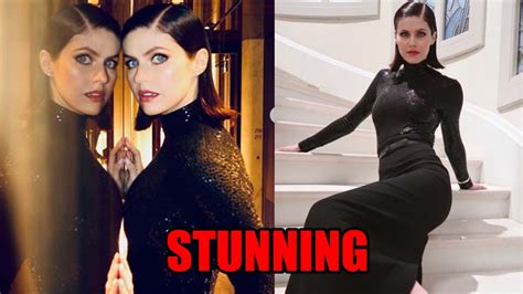Alexandra Daddario Looks Absolutely Stunning In Black Dress Fans Cant Stop Admiring Iwmbuzz