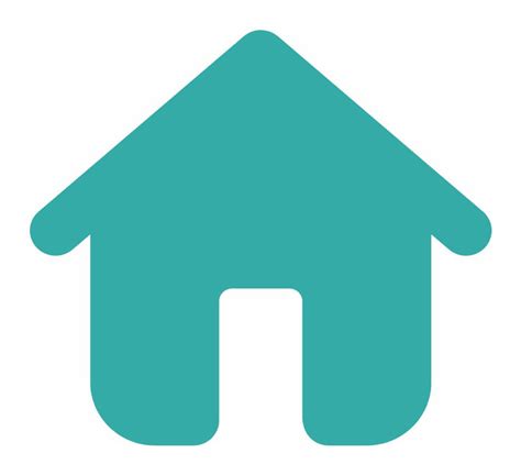 Teal Home Icon For App Design