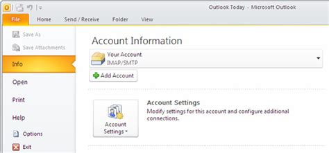 Outlook 2010 Authenticated SMTP Server Default SMTP Port 25 Setup