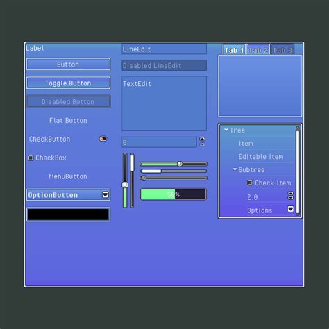 Free Game Ui Theme For Godot Just Released Modern Classic Godot Ui