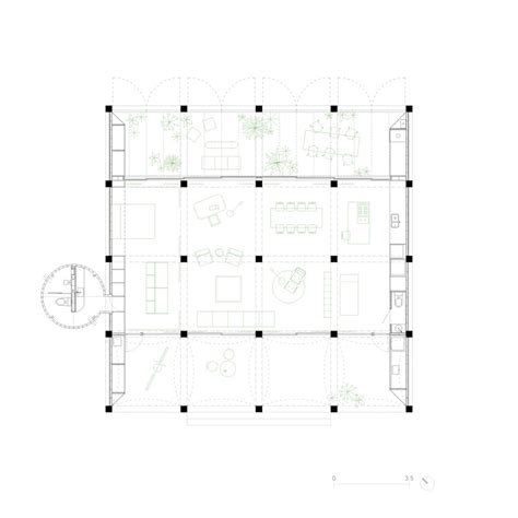 Planos De Casas Con Columnas Interiores En El Interior Puertas